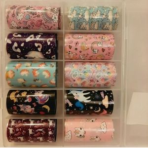 Other | Foil Nail Art Transfer Decoration Unicorn Nails Box | Poshmark